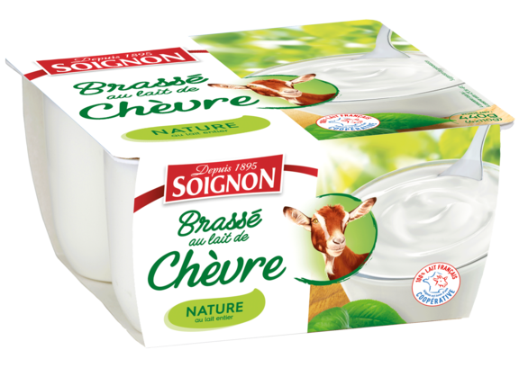 Yaourt brassé nature au lait de chèvre — Yaourts | Soignon