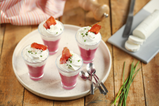 6 recettes de verrines salées au fromage de chèvre | Soignon